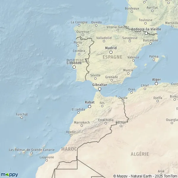 Map of Spain : map of Spain and practical information - Mappy