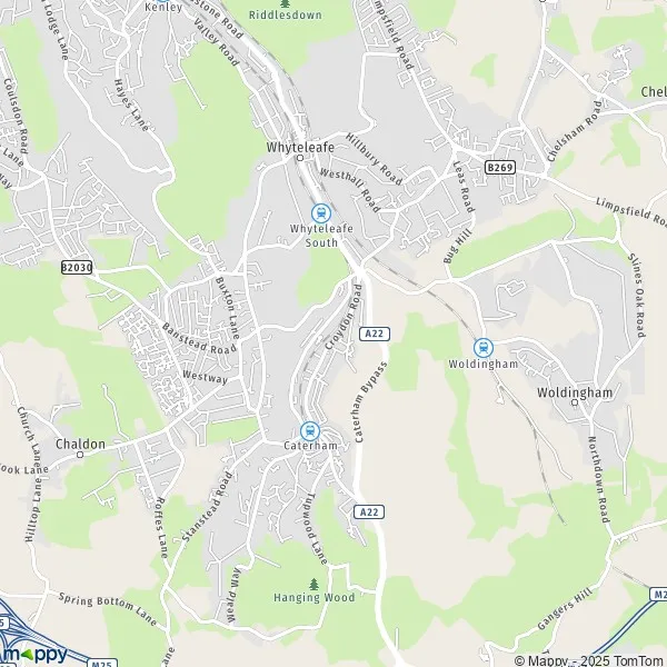 Map Whyteleafe: map of Whyteleafe (CR3 0) and practical information