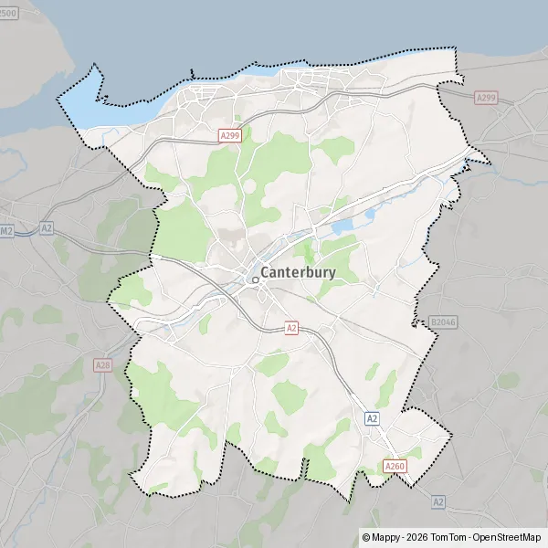 Map Canterbury: map of Canterbury (CT1 1) and practical information