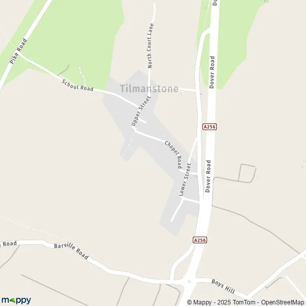 Map Tilmanstone: map of Tilmanstone (CT14 0) and practical information