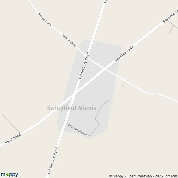 Map Swingfield Minnis: map of Swingfield Minnis (CT15 7) and practical ...
