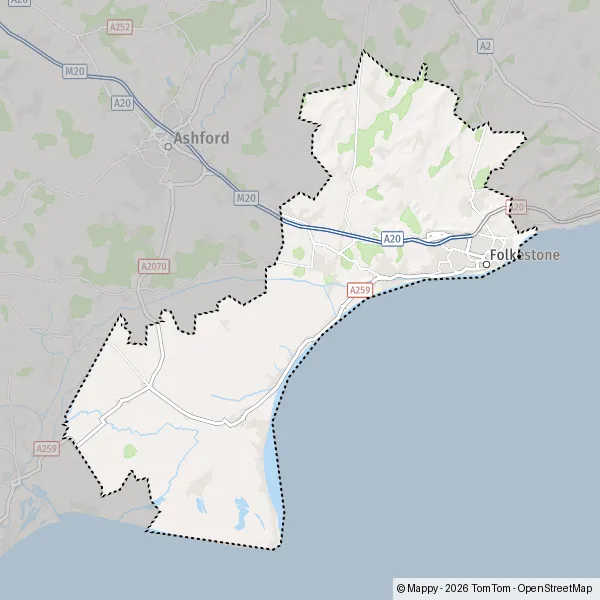 Map Shepway: map of Shepway (CT18 8) and practical information