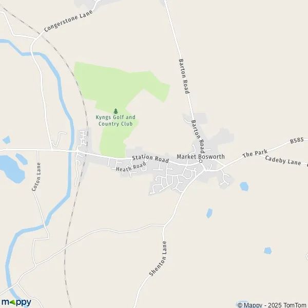 Map Market Bosworth: map of Market Bosworth (CV13 0) and practical ...