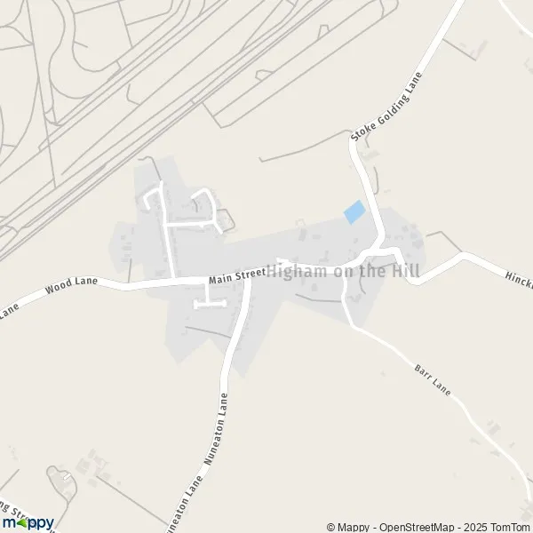 Map Higham on the Hill: map of Higham on the Hill (CV13 6) and ...