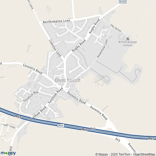 Map Dunchurch: map of Dunchurch (CV22 6) and practical information