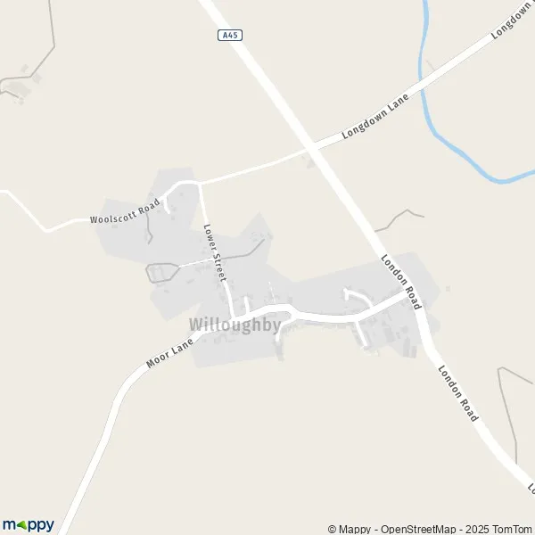Map Willoughby: map of Willoughby (CV23 8) and practical information