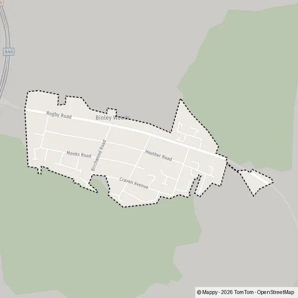 Map Binley Woods: map of Binley Woods (CV3 2) and practical information