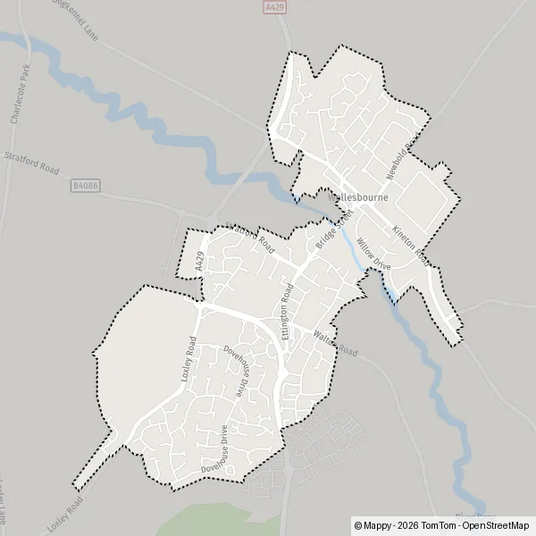 Map Wellesbourne: map of Wellesbourne (CV35 9) and practical information