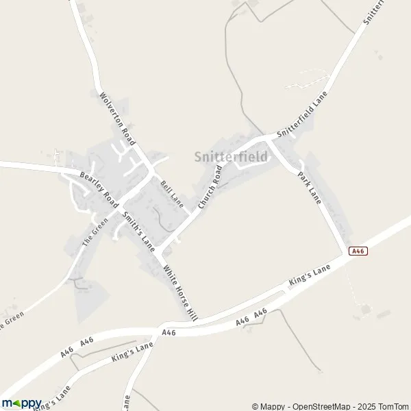 Map Snitterfield: map of Snitterfield (CV37 0) and practical information