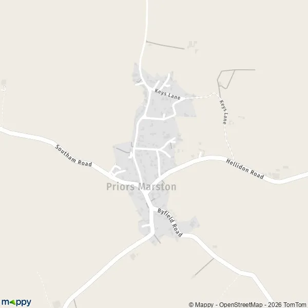 Map Priors Marston: map of Priors Marston (CV47 7) and practical ...