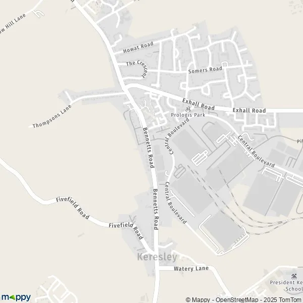 Map Keresley: map of Keresley (CV7 8) and practical information