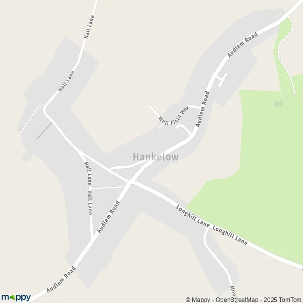 Map Hankelow: map of Hankelow (CW3 0) and practical information