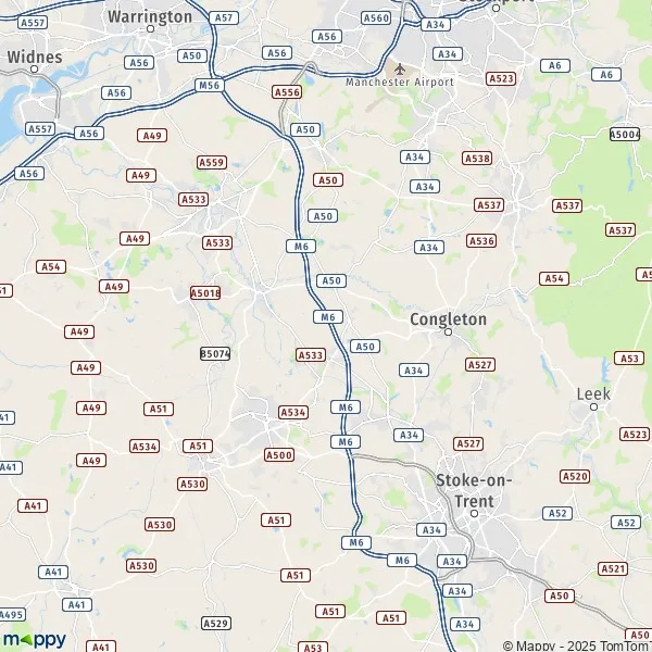 Map Cheshire East: map of Cheshire East (CW6 9) and practical information