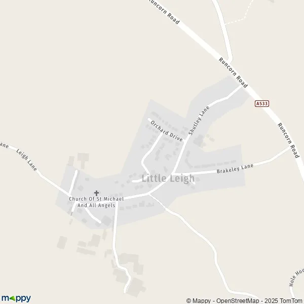 Map Little Leigh: map of Little Leigh (CW8 4) and practical information