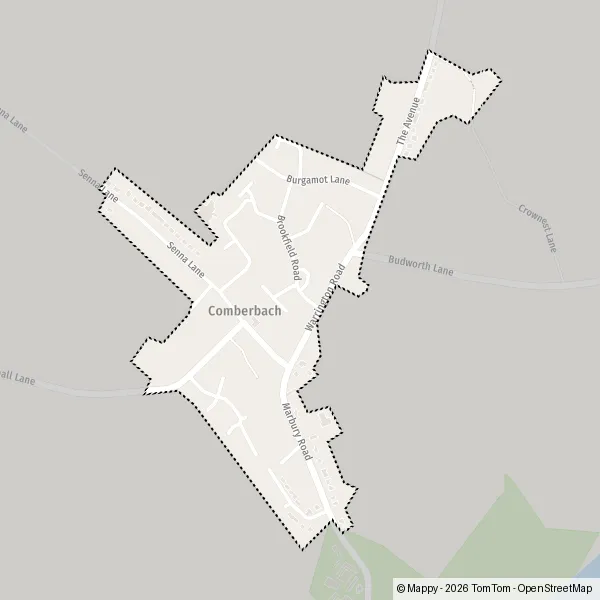 Map Comberbach: map of Comberbach (CW9 6) and practical information