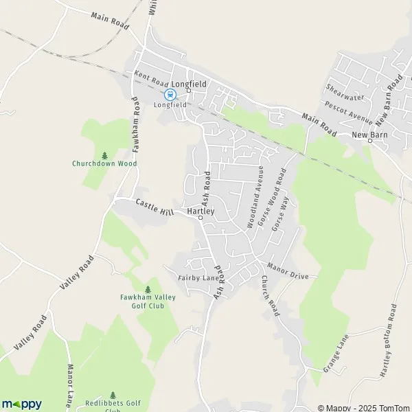 Map Hartley: map of Hartley (DA3 7) and practical information