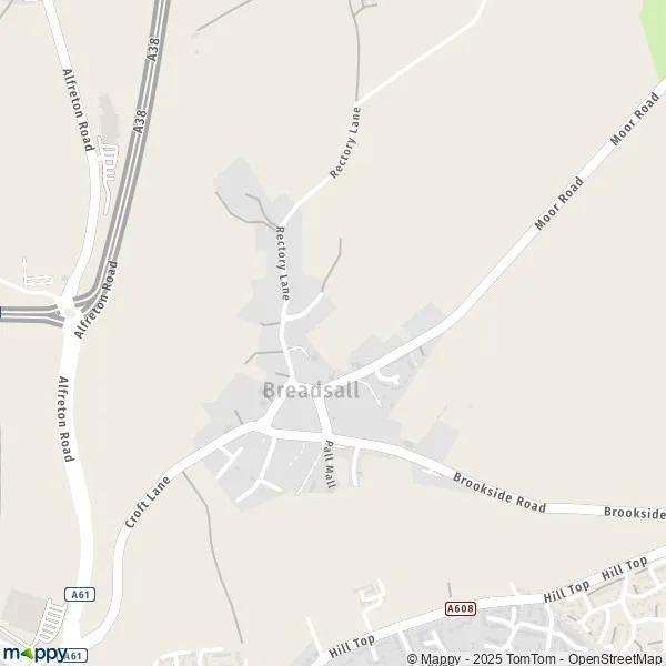 Map Breadsall: map of Breadsall (DE21 5) and practical information