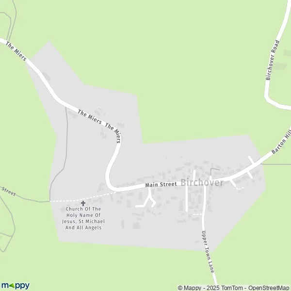 Map Birchover: map of Birchover (DE4 2) and practical information