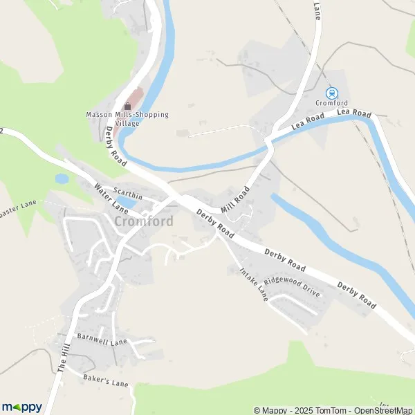 Map Cromford: map of Cromford (DE4 3) and practical information