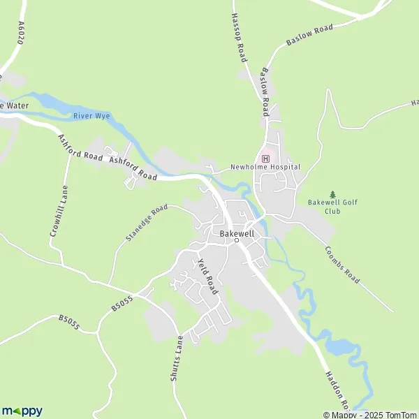 Map Bakewell: map of Bakewell (DE45 1) and practical information