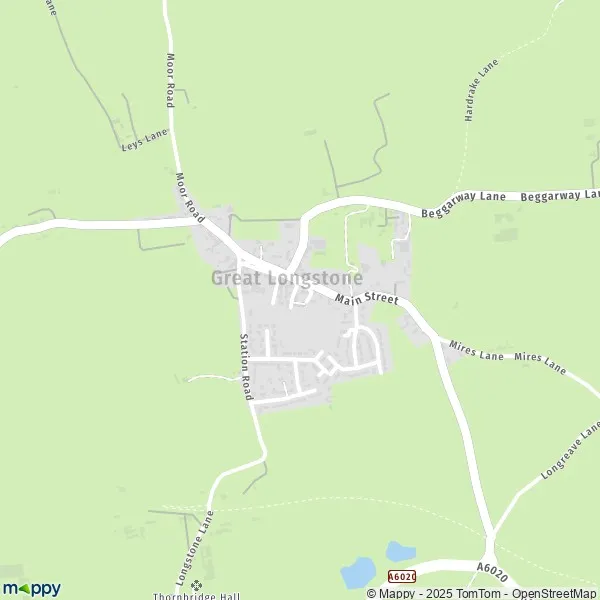 Map Great Longstone: map of Great Longstone (DE45 1) and practical ...