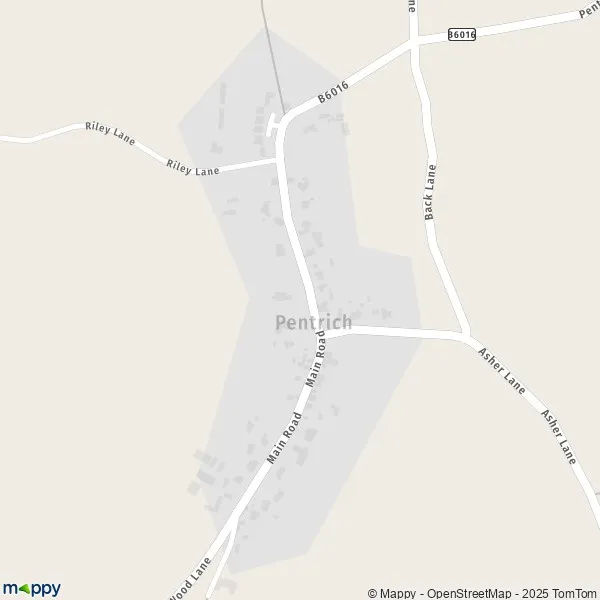 Map Pentrich: map of Pentrich (DE5 3) and practical information