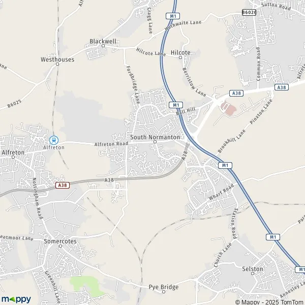 Map South Normanton: map of South Normanton (DE55 2) and practical ...