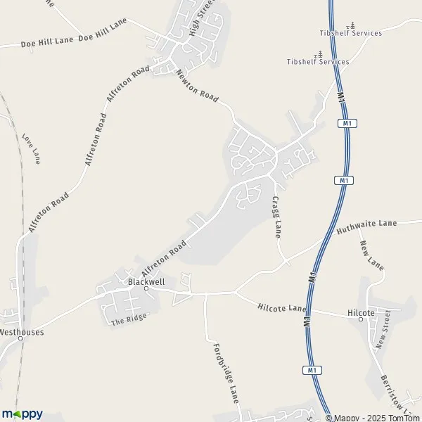 Map Blackwell: map of Blackwell (DE55 5) and practical information