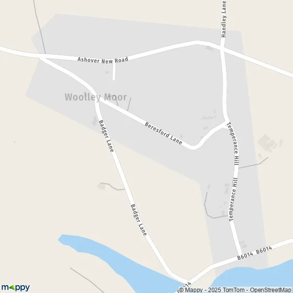 Map Woolley Moor: map of Woolley Moor (DE55 6) and practical information