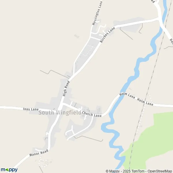 Map South Wingfield: map of South Wingfield (DE55 7) and practical ...