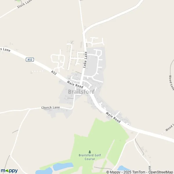 Map Brailsford: map of Brailsford (DE6 3) and practical information