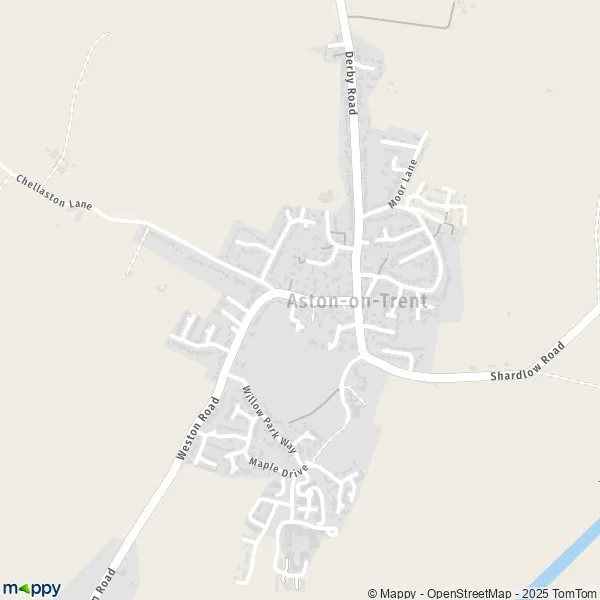 Map Aston-on-Trent: map of Aston-on-Trent (DE72 2) and practical ...