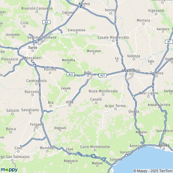 Map of Asti : map of Asti and practical information - Mappy