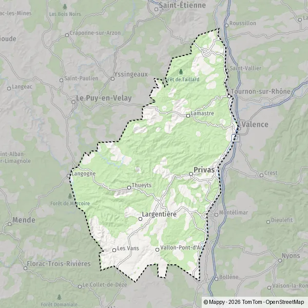 Map of Ardèche : map of Ardèche and practical information - Mappy