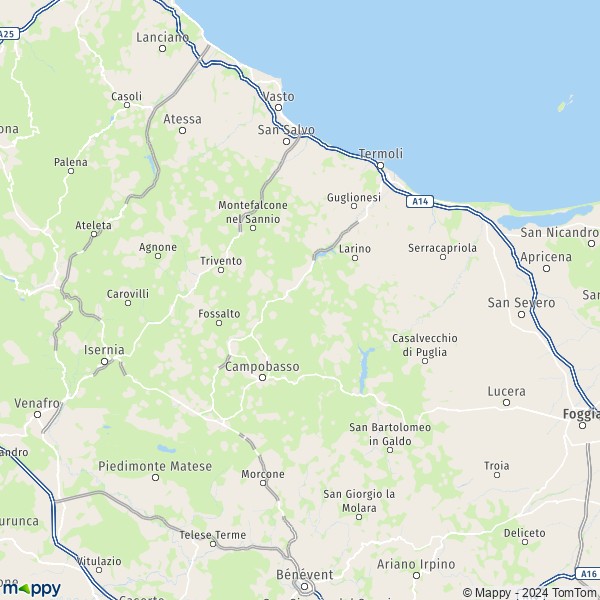 Map of Campobasso : map of Campobasso and practical information - Mappy