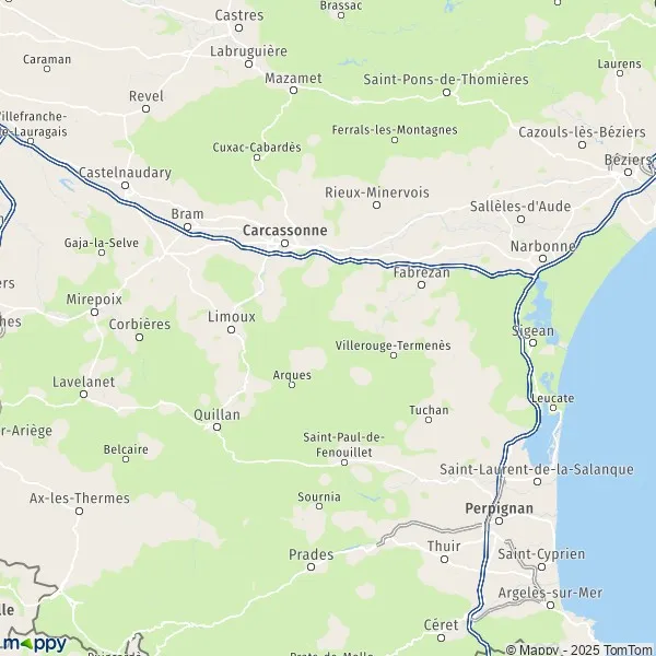 Map of Aude : map of Aude and practical information - Mappy