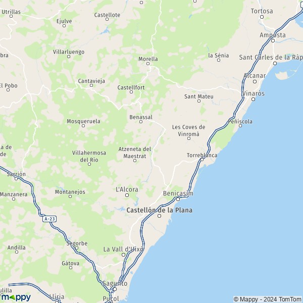 Map of Castellon : map of Castellon and practical information - Mappy