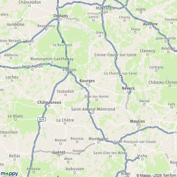 Map of Cher : map of Cher and practical information - Mappy