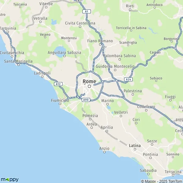 Map of Rome : map of Rome and practical information - Mappy
