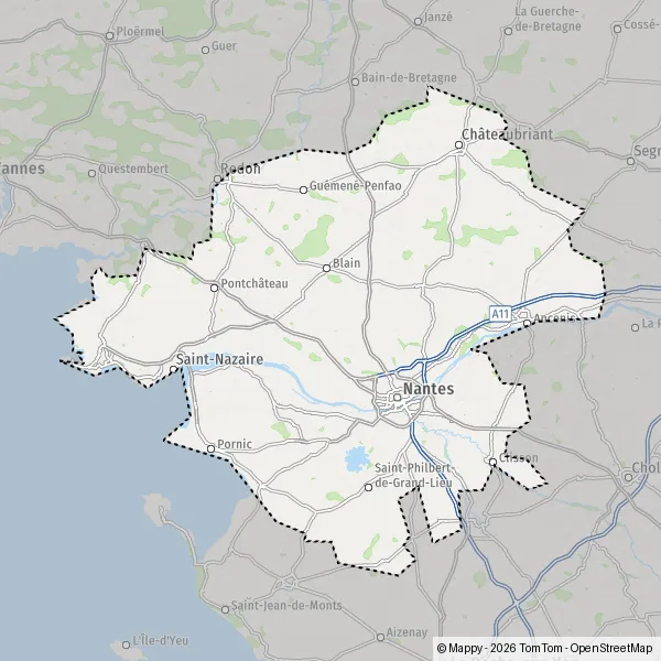 Map of Loire-Atlantique : map of Loire-Atlantique and practical ...