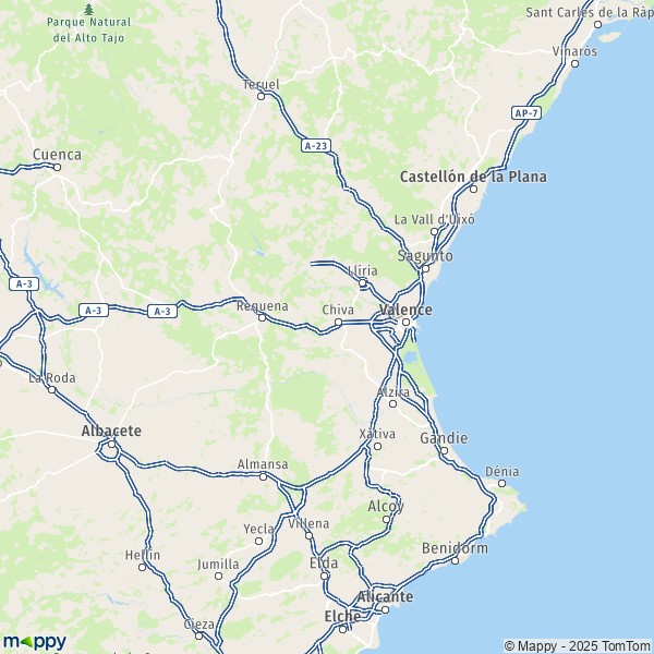Map of Valence : map of Valence and practical information - Mappy