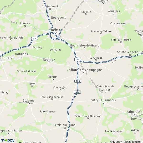 Map of Marne : map of Marne and practical information - Mappy