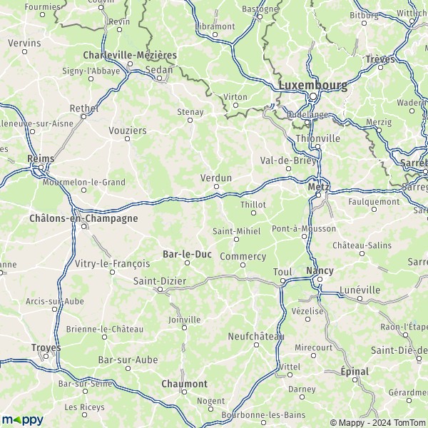 Map of Meuse : map of Meuse and practical information - Mappy