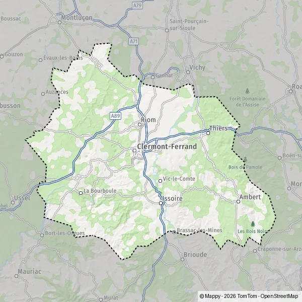 Map of Puy-de-Dôme : map of Puy-de-Dôme and practical information - Mappy