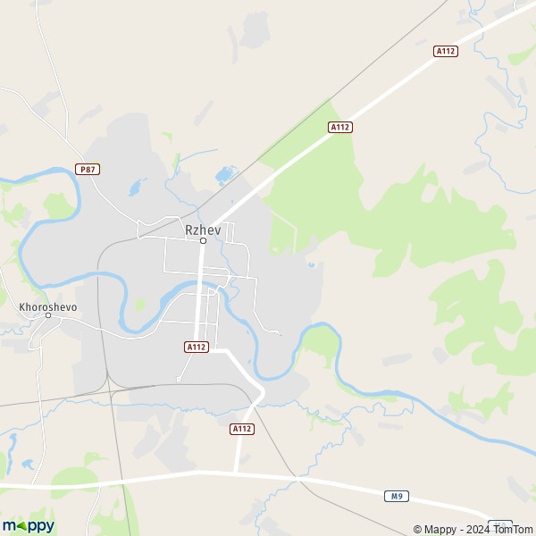 Map of Rzhev : map of Rzhev and practical information - Mappy