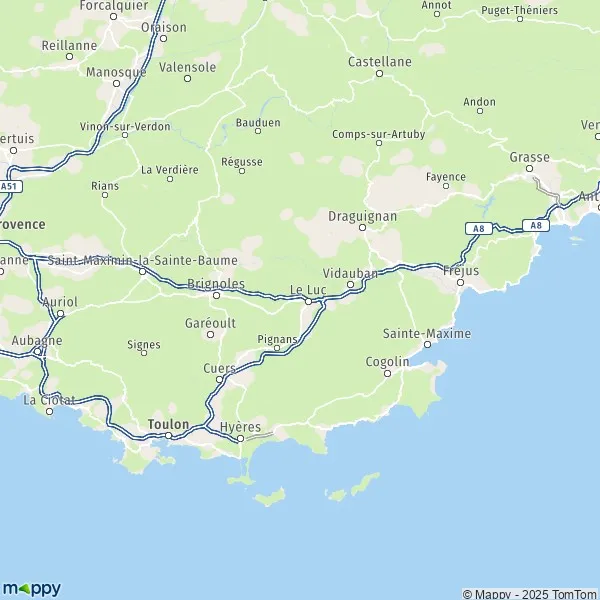 Map of Var : map of Var and practical information - Mappy