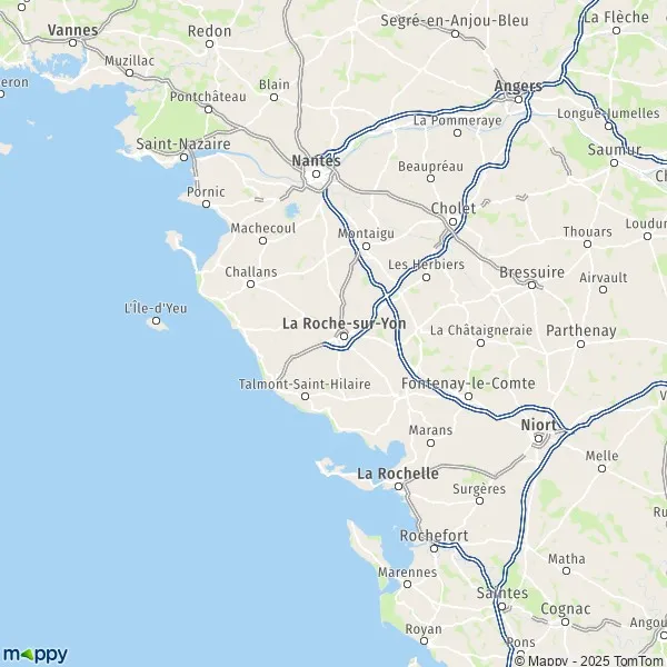 Map of Vendée : map of Vendée and practical information - Mappy