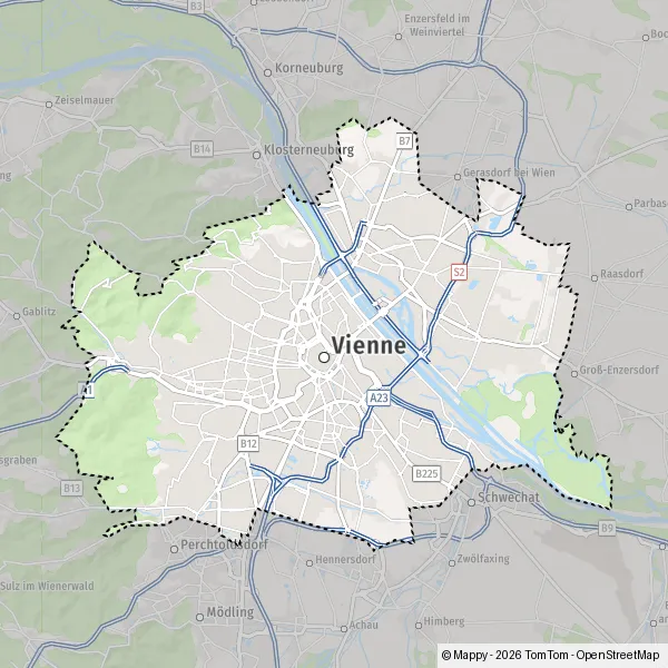 Map of Vienna : map of Vienna and practical information - Mappy