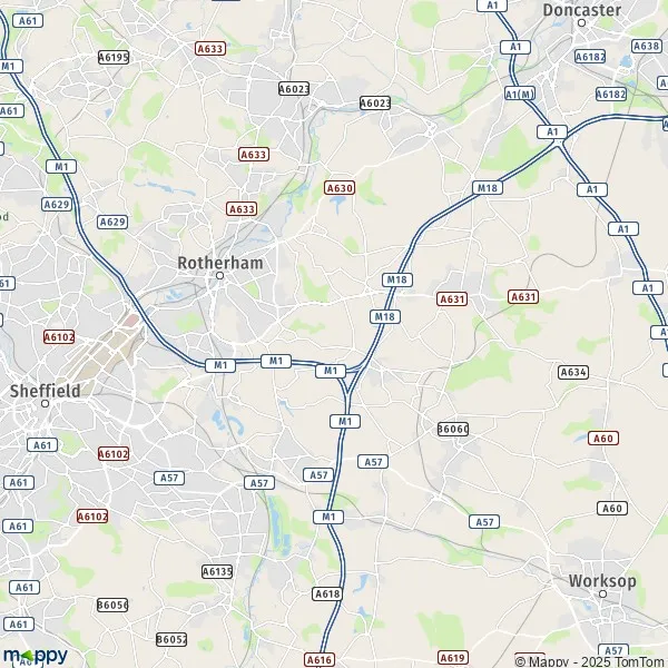 Map of Rotherham : map of Rotherham and practical information - Mappy