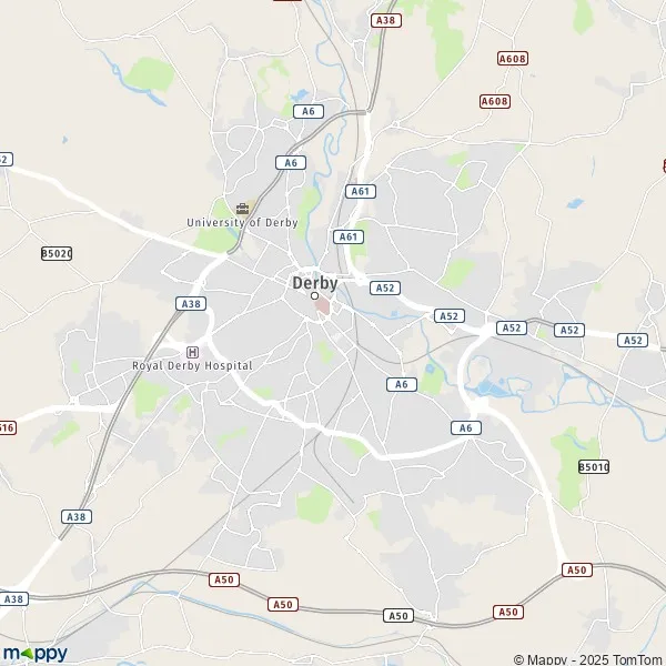 Map of Derby : map of Derby and practical information - Mappy